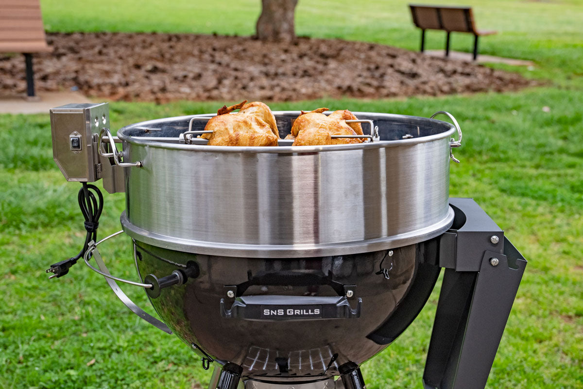 Slow 'N Sear® Kettle Ring Rotisserie Kit | SnS Grills – Mjaik